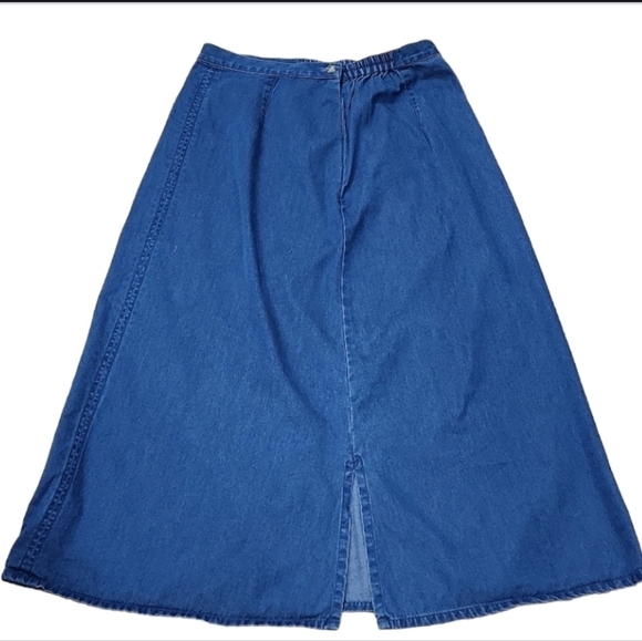 Talbots | Skirts | Talbots Denim Midi Skirt | Poshmark